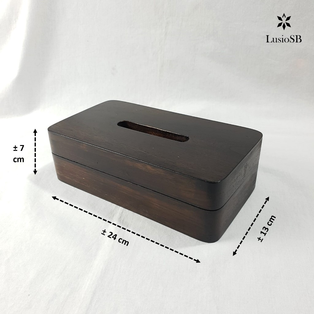 Jual Kotak Tisu Premium Kayu Jati LusioSB Tempat Tisu Engsel Wooden ...