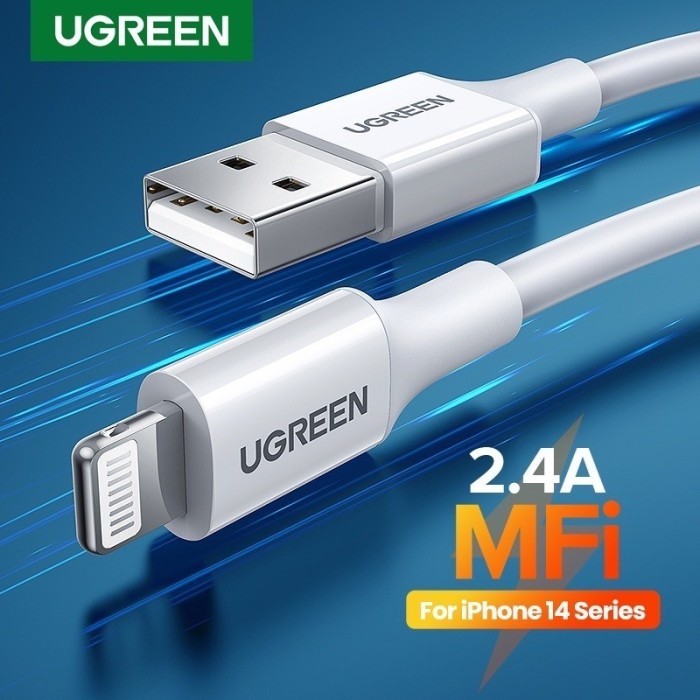 Jual UGREEN Kabel Data iPhone MFi USB To Lightning 20728 1M | Shopee Indonesia