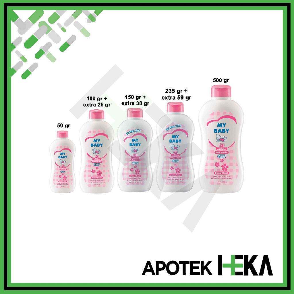 Jual My Baby Powder Sweet Floral Pink 235 gr / 500 gr (BANDUNG ...
