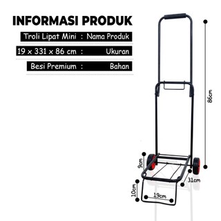 Jual Troli Lipat Serbaguna Troli Barang Galon Gas Koper / Trolley Besi ...