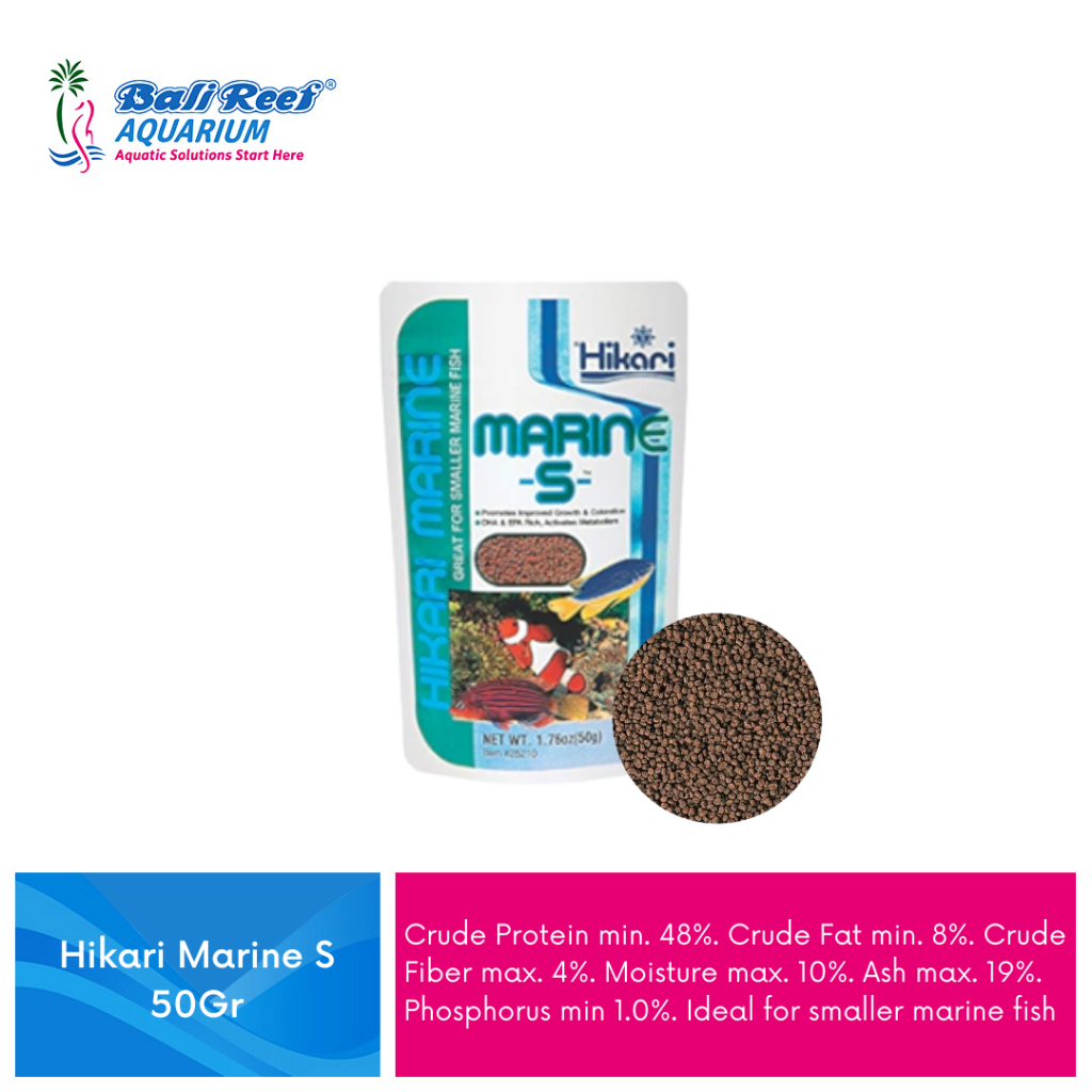 Jual HIkari Marine S Pakan Ikan Hias Air Laut 50 Gram | Shopee Indonesia