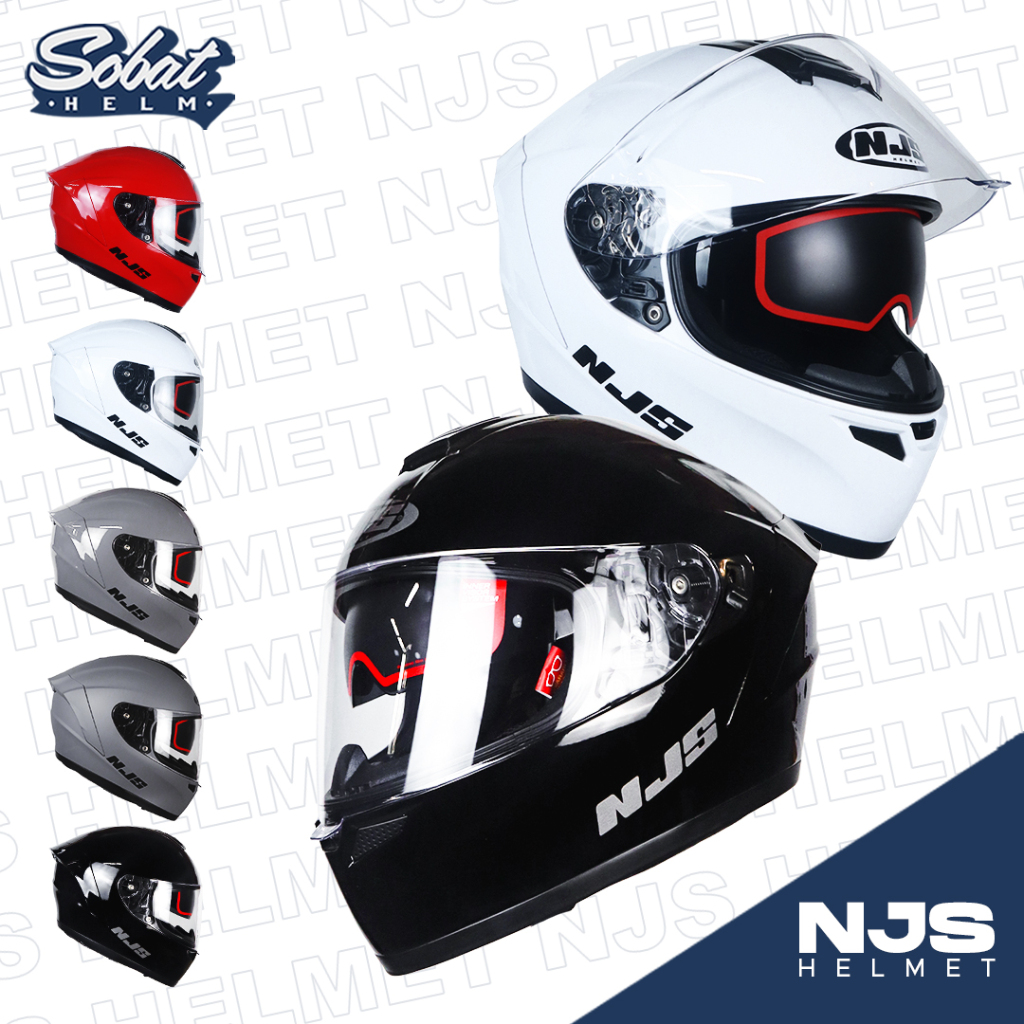 Jual Helm NJS ZX1 SOLID Helm Full Face SNI | Shopee Indonesia