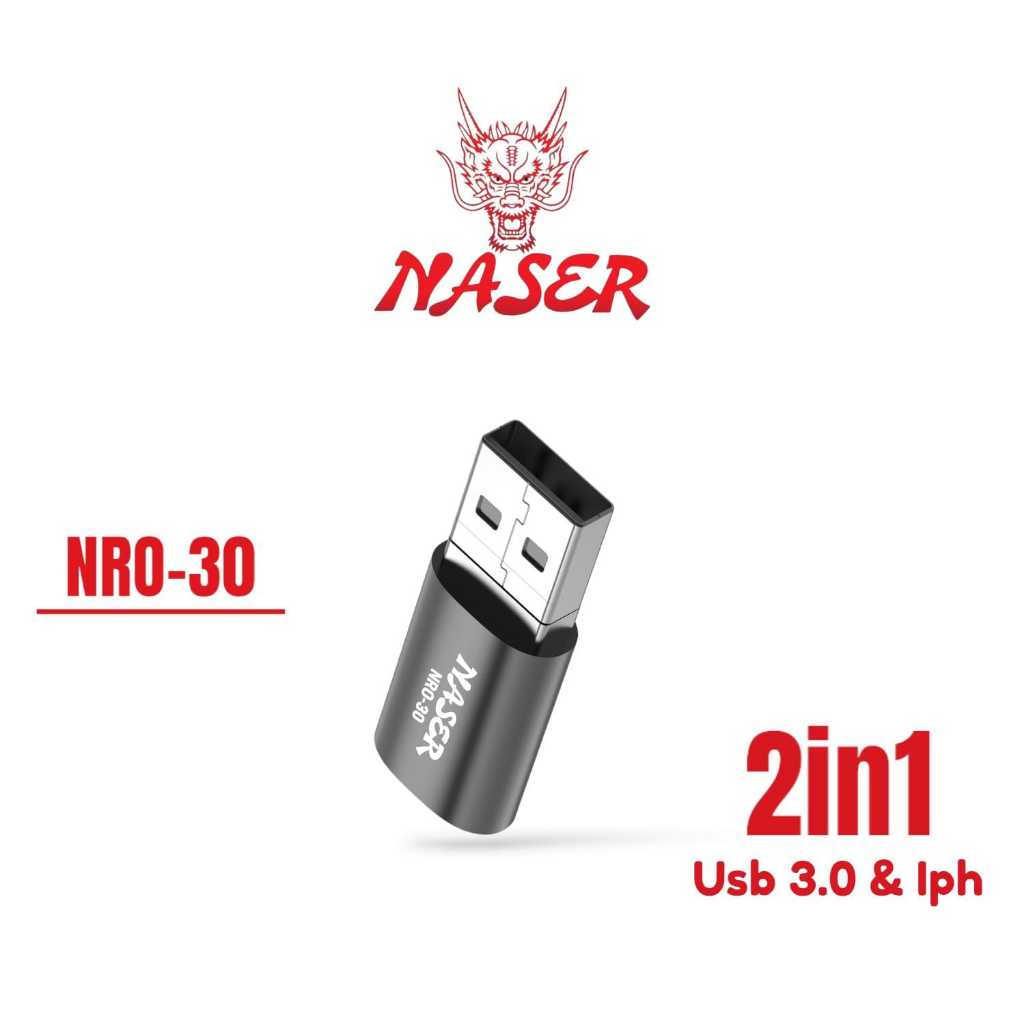 Jual NASER WIRELES DONGLE RECEIVER NRO-30 / 2in1 Usb 3.0 & Iph ...