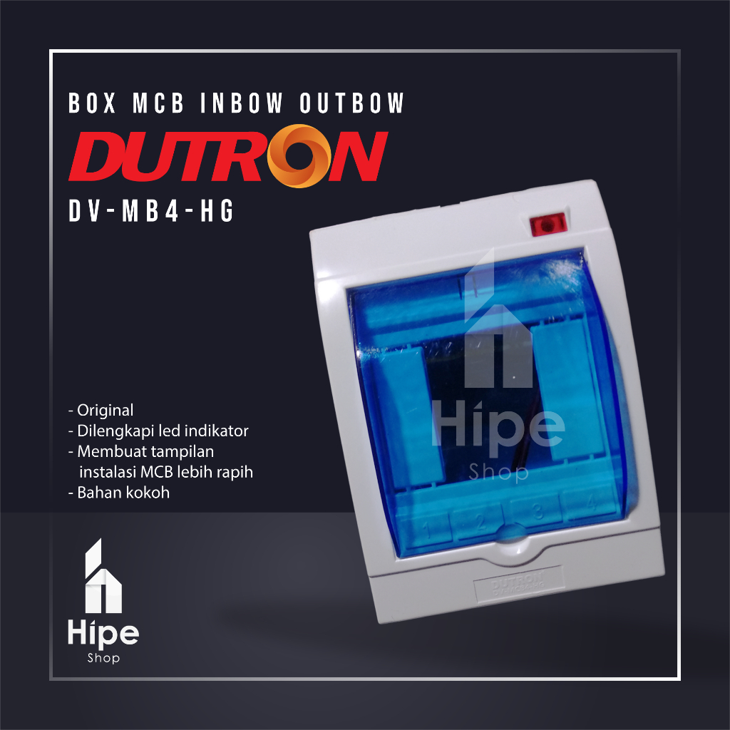 Jual Box MCB indikator Dutron isi 4 Grup Outbow Inbow / isi 2 3 4 gang ...