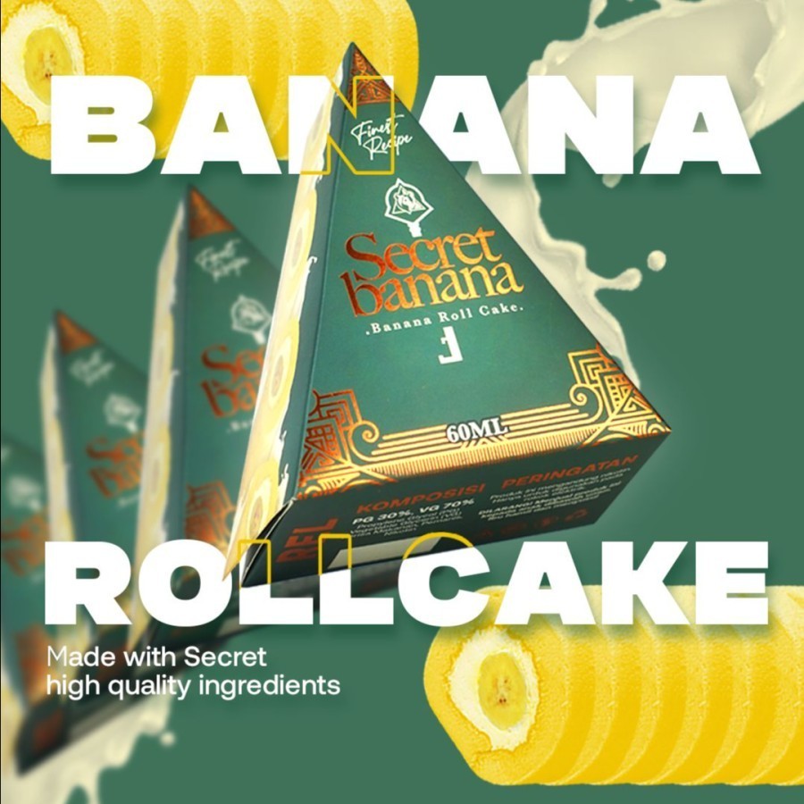 Jual LIQUID SECRET TRILOGY 60ML 3MG 6MG FREEBASE SERIES SECRET BANANA ...