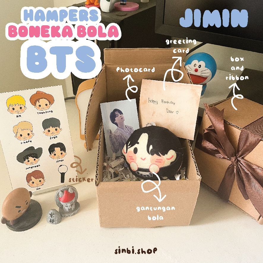 Jual HAMPERS GANTUNGAN BOLA BONEKA BTS RM TAEHYUNG JIN JIMIN SUGA JHOPE JUNGKOOK | Shopee Indonesia