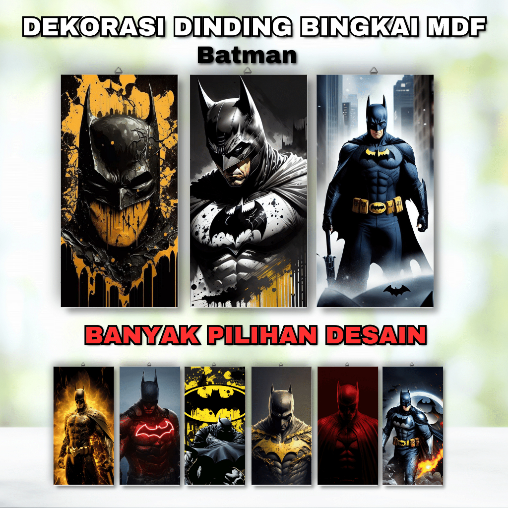 Jual Hiasan Dinding Bingkai MDF tema Batman dekorasi dinding ruang tamu ...