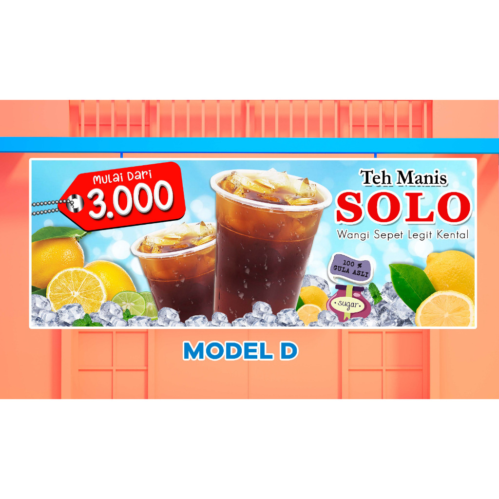 Jual Spanduk Usaha Es Teh Manis Viral (Banner ES Teh Poci, Es Teh Solo ...