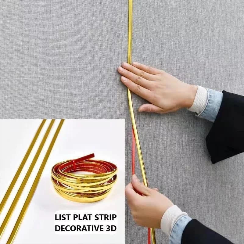 Jual Naindo List Gold Pvc panjang 3 mtr untuk list moulding dan ruangan ...