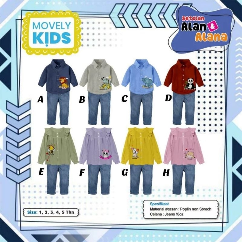 Jual READY SET ALAN ALANA BY MOVELY KIDS / SETELAN ANAK PEREMPUAN DAN ...