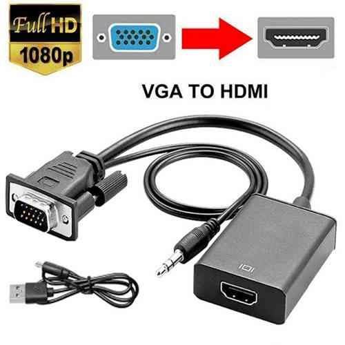 Jual Converter Vga To Hdmi / Vga To Hdmi Adaptor With Audio Aux ...