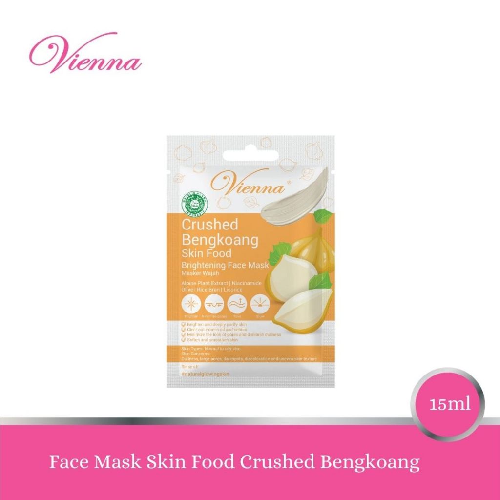 Jual VIENNA SKIN FOOD CRUSHED BENGKOANG FACE MASK CLAY - 15ML SACHET ...