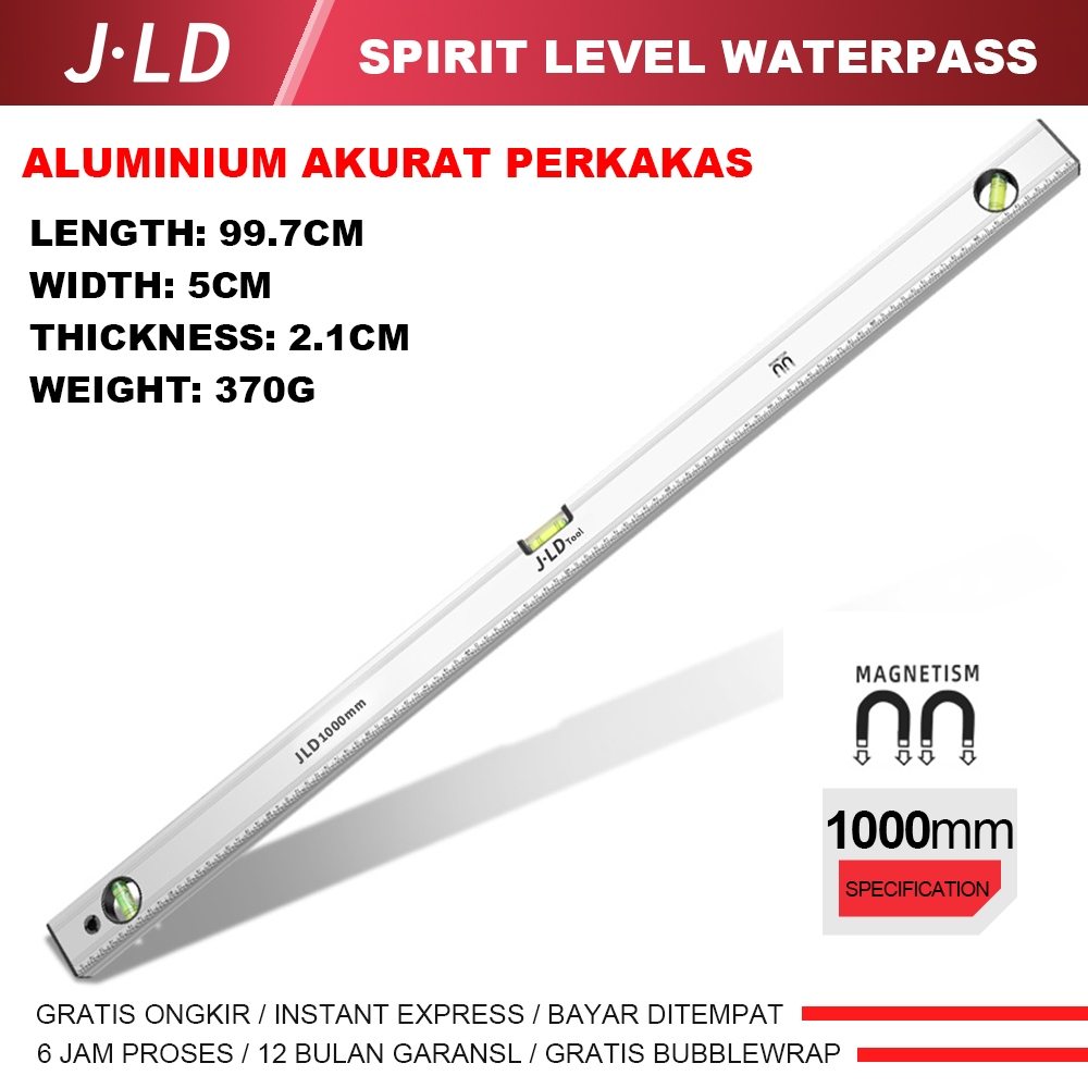 Jual JLD Spirit Level Waterpass Magnet Aluminium Akurat Perkakas 600MM ...
