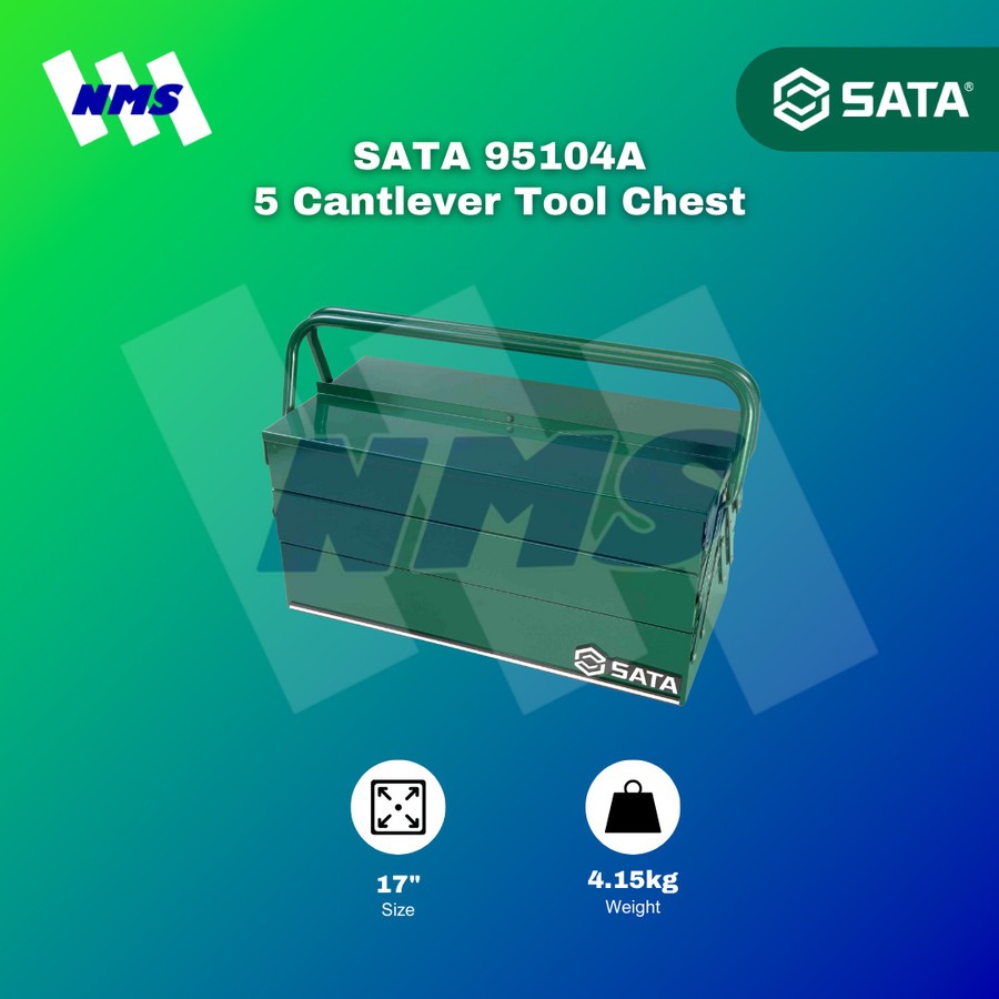 Jual Tool Box SATA 95104A 5 Cantlever Tool Chest Kotak Perkakas 17 ...