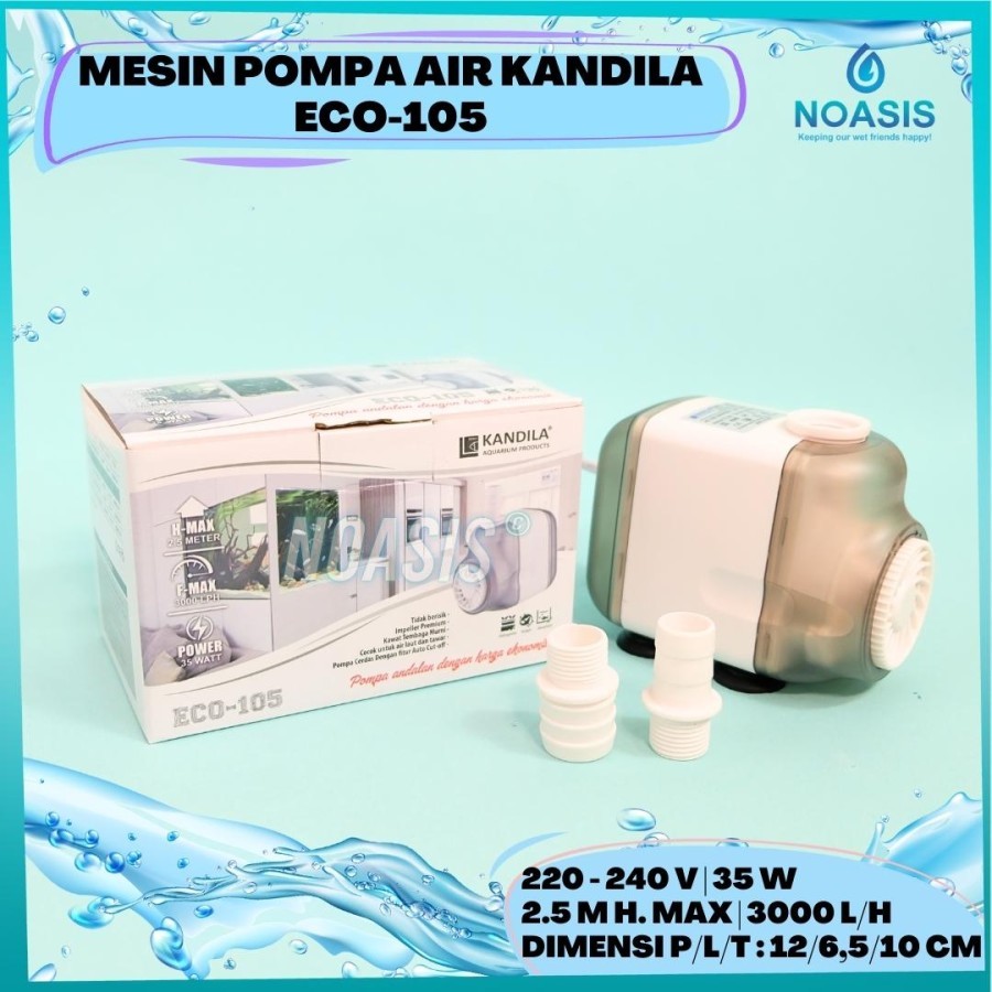 Jual KANDILA ECO 105 Pompa Air Celup Aquarium Water Pump 35 W 3000 Lh | Shopee Indonesia
