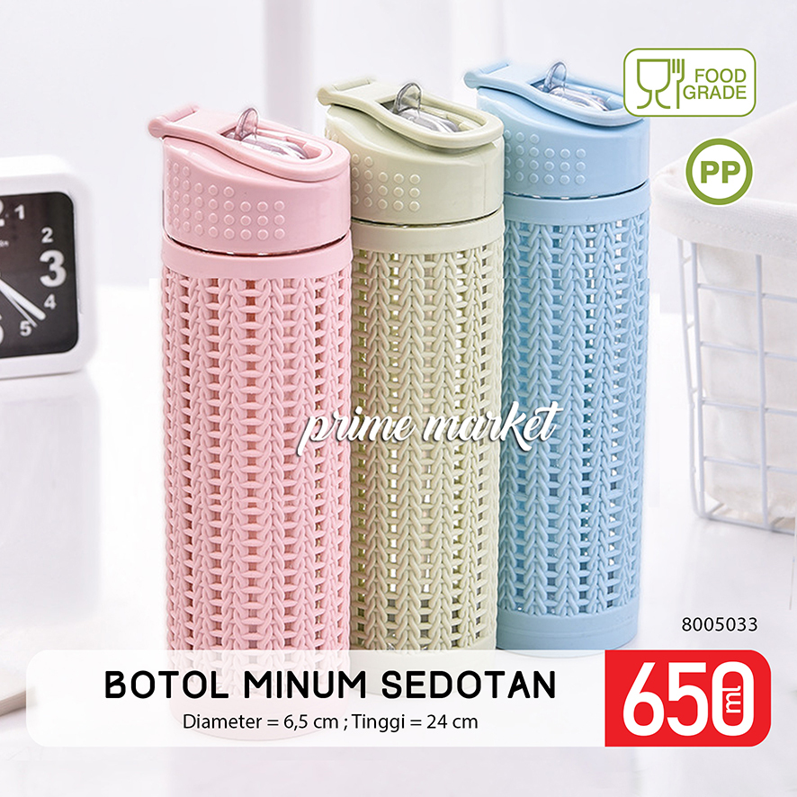 Jual Botol Minum Sedotan 650 ml Botol Minum Anti Tumpah Botol Minum Aesthetic BPA Free 8205 ...