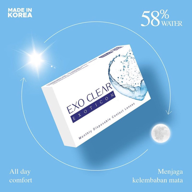 Jual EXO CLEAR soflens || soflens bening murah | x2 bening | softlens ...