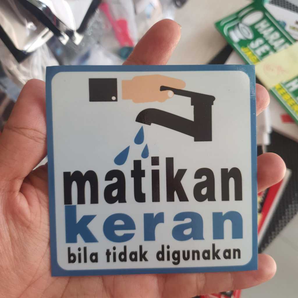 Jual Stiker matikan kran Stiker di kamar mandi Stiker matikan Keran ...