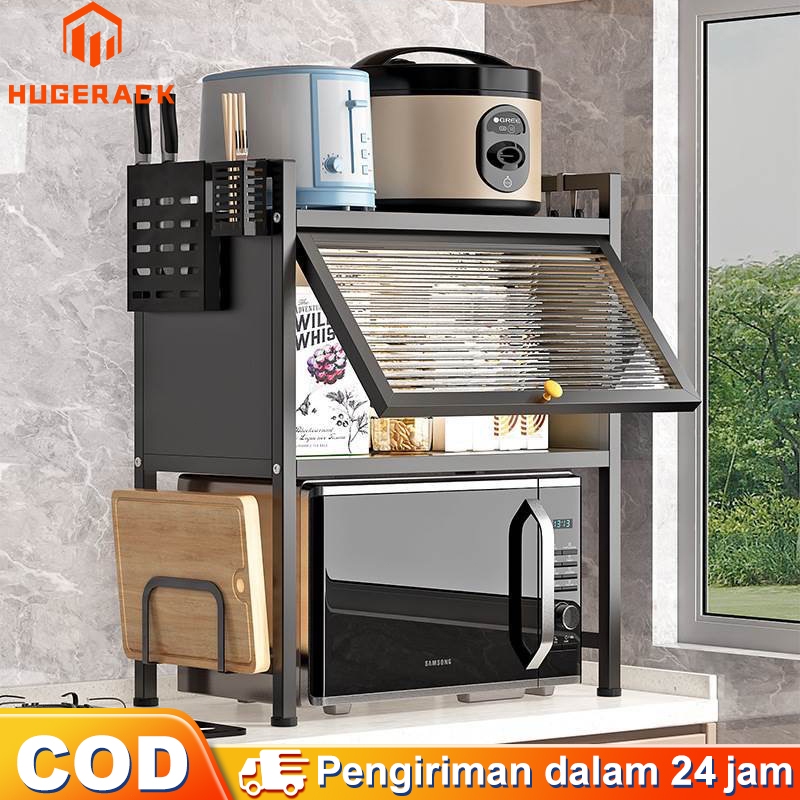 Jual Rak Microwave dengan Pintu Rak Kabinet Dapur Rak Oven Rak Lemari ...