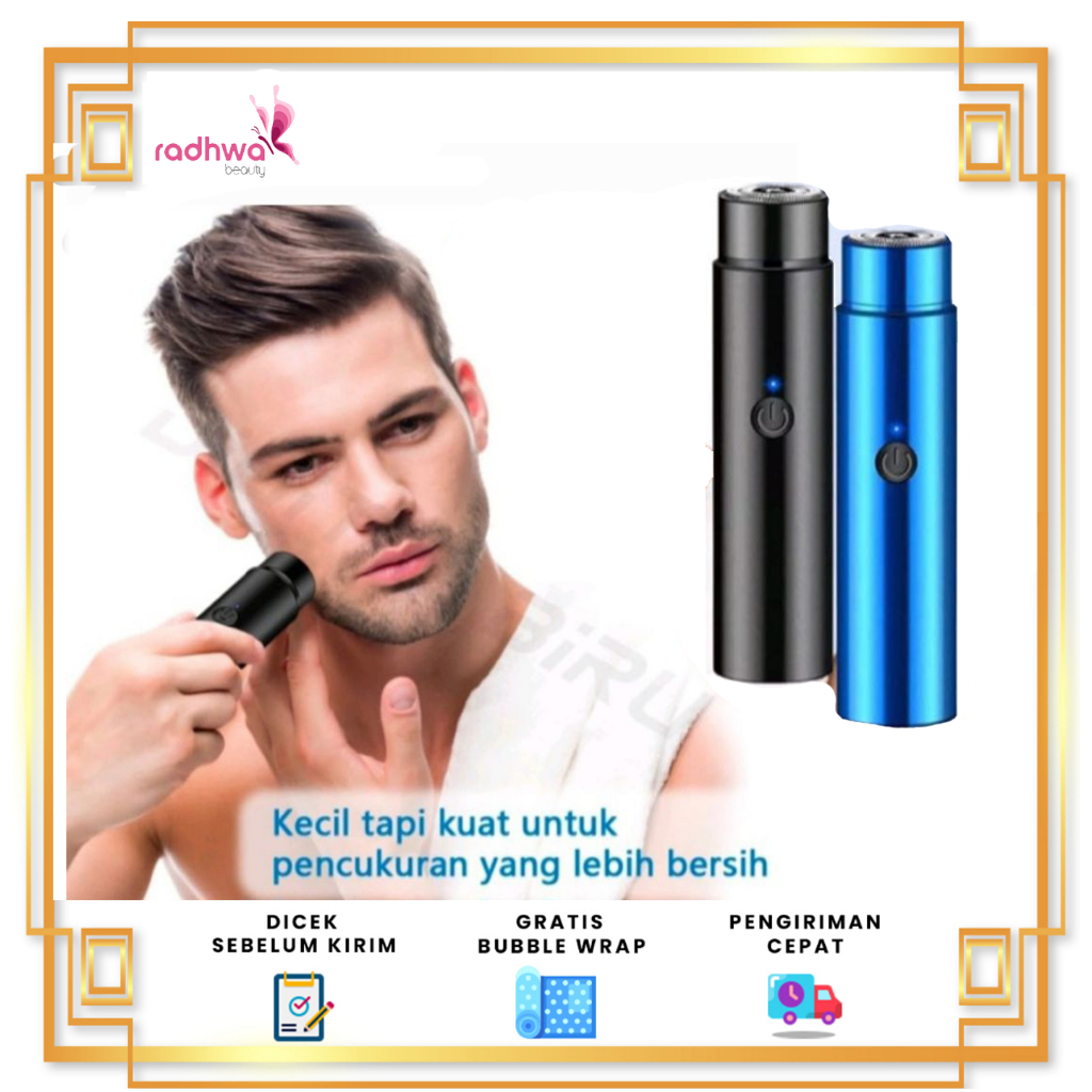 Jual Alat Cukur Pencukur Penyukur Jenggot Kumis Mini Elektrik Cas USB ...