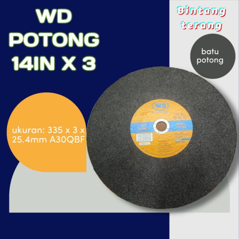 Jual Batu gerinda potong WD 14" x 3 | Shopee Indonesia