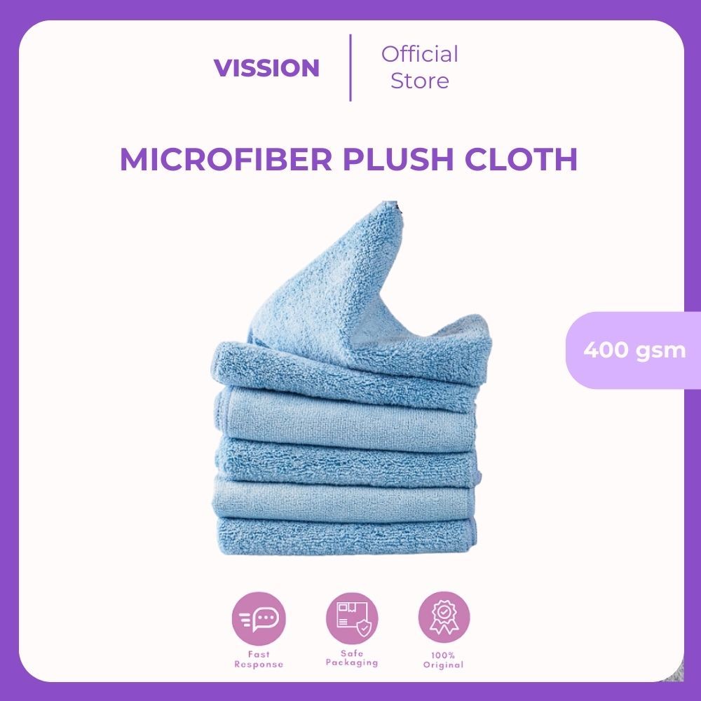 Jual KAIN LAP PLUSH CLOTH MICROFIBER 2 SISI 40x40 400 GSM REAL CUCI ...