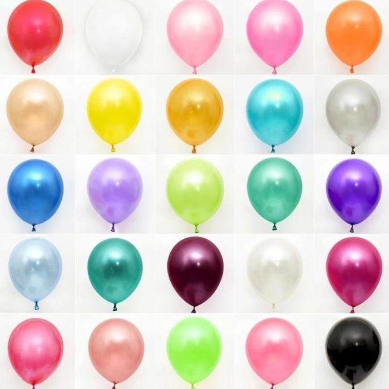 Jual [SATUAN] BALON LATEX METALIK 12 INCHI WARNA WARNI | Shopee Indonesia