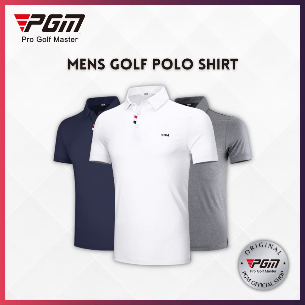 Jual PGM Golf Polo Shirt Men Quick Dry Fit | Baju Polo Golf Kerah Pria ...