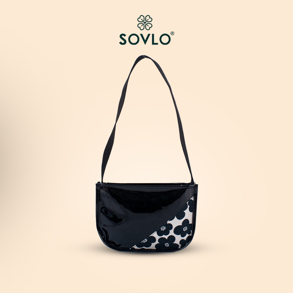 Jual SOVLO Olla Shoulder Bag Monochrome - Tas Bahu PVC | Shopee Indonesia