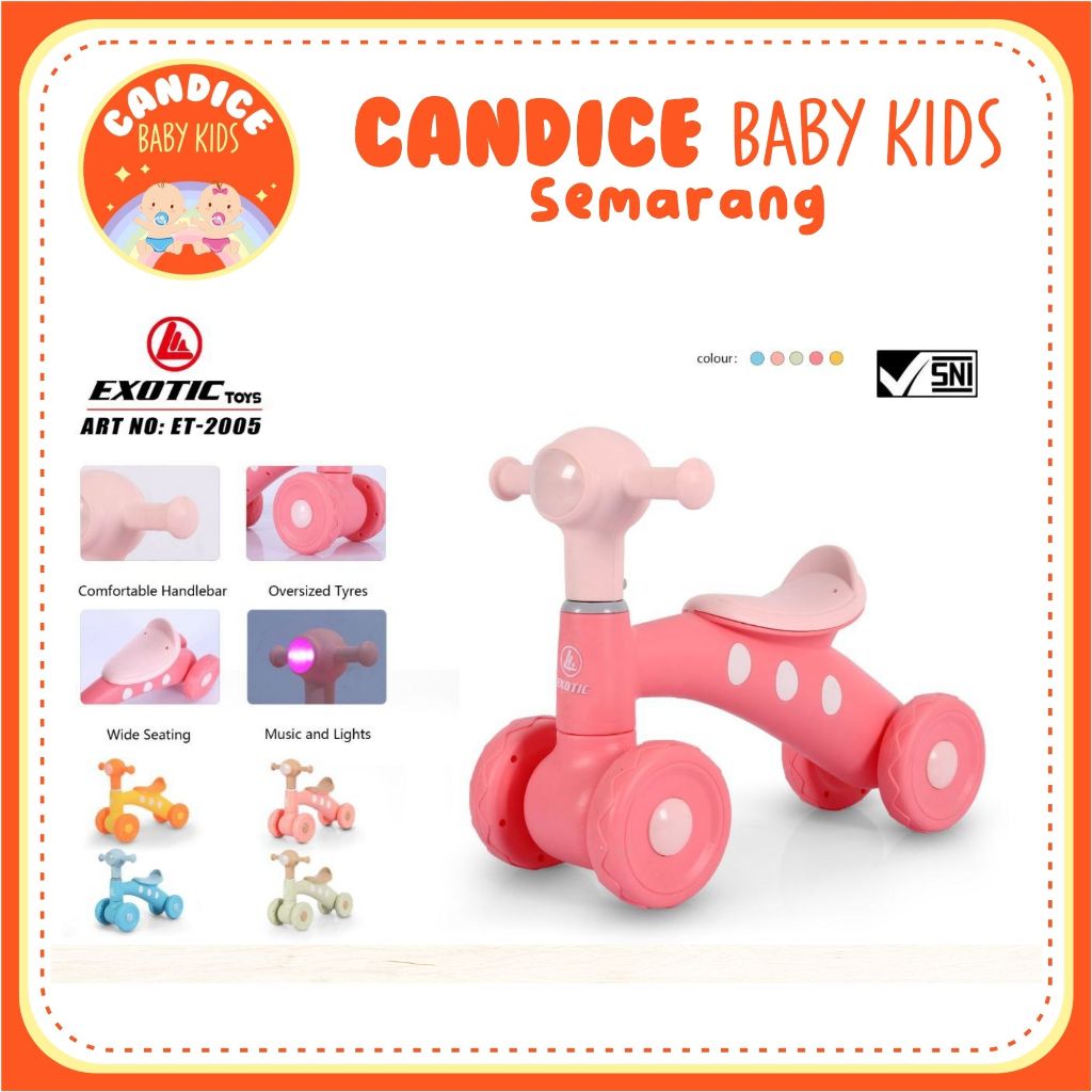 Jual SEPEDA ANAK BALANCE BIKE EXOTIC ET 2005 & EXOTIC ET-2132( MUSIK ...