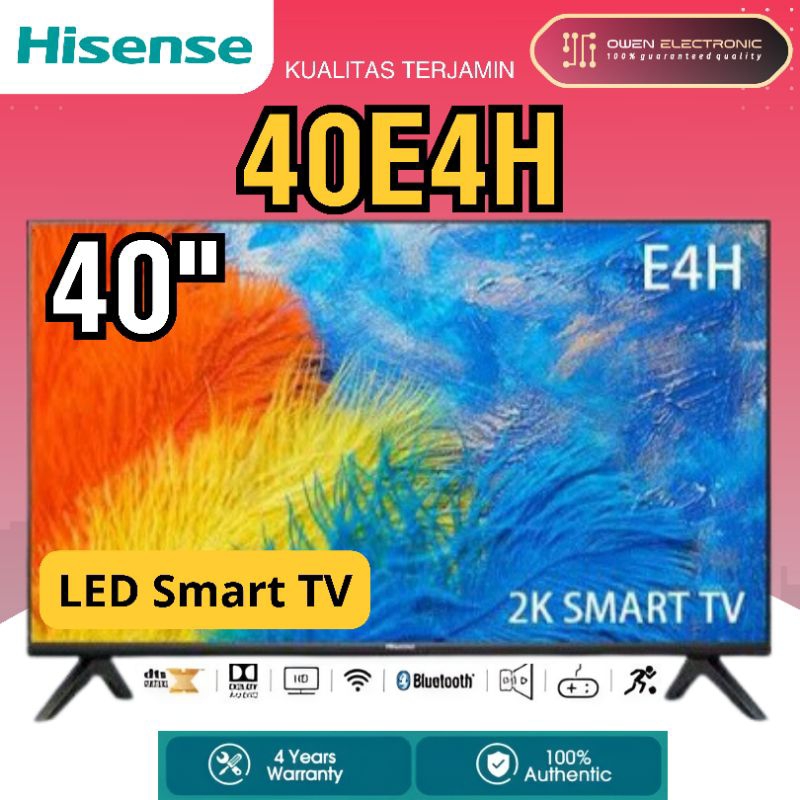 Jual HISENSE 40E4H LED SMART TV 40 INCH VIDAA FULL HD DIGITAL DVBT2 WIFI | Shopee Indonesia