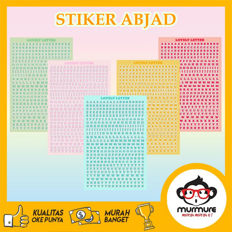 Jual MURMURE | STIKER HURUF 1PCS CUTE ALPHABET STICKER SET DECO DIY ...