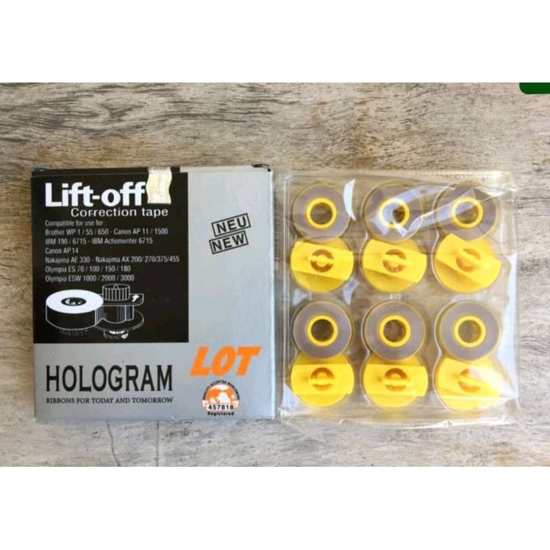 Jual Liff-off Correction Tape Hologram ( isi 6).utk mesin Tik Royal TA ...