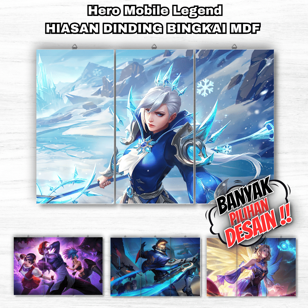 Jual 1 SET 3Pcs Hero Mobile Legends Hiasan dinding Bingkai MDF ...