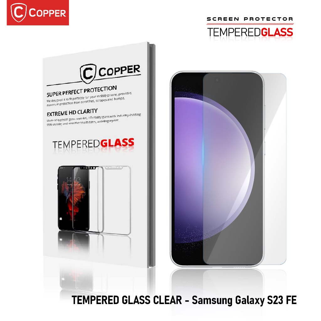 Jual Copper Tempered Glass Full Clear - Samsung S23 Fe New | Shopee ...
