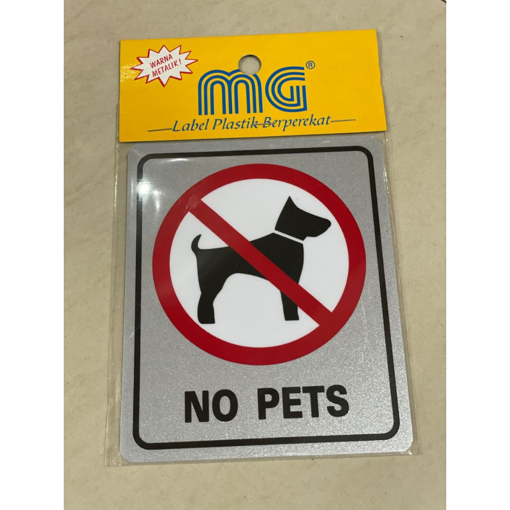 Jual Stiker Sticker Tempel No Pets dilarang ada hewan peliharaan ...