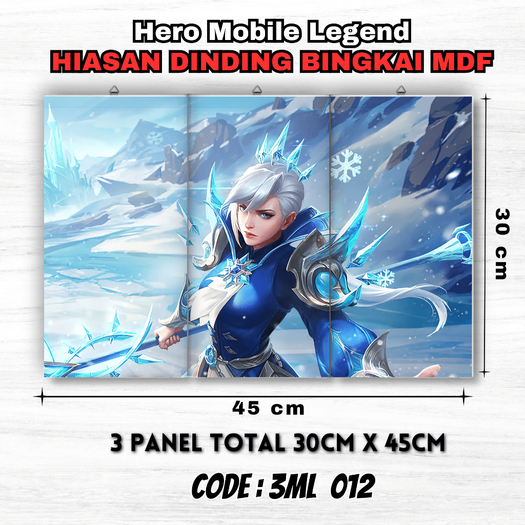 Jual 1 SET 3Pcs Hero Mobile Legends Hiasan dinding Bingkai MDF ...