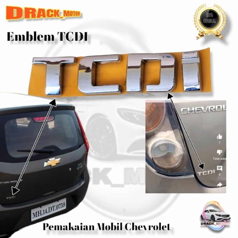 Jual EMBLEM TULISAN TCDI CHROME ORIGINAL / LOGO EMBLEM TULISAN TCDI ...