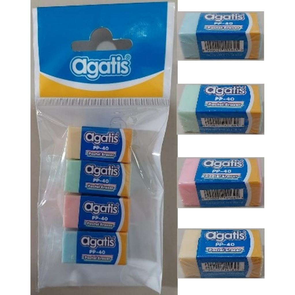 Jual Agatis Penghapus Pensil Kecil Pastel Eraser Set 4 pcs | Shopee ...