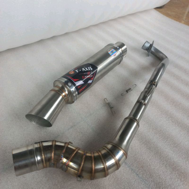 Jual Canister T-AXIS Conical Open Spec Exhaust Pipe Wave 125/115/110 ...