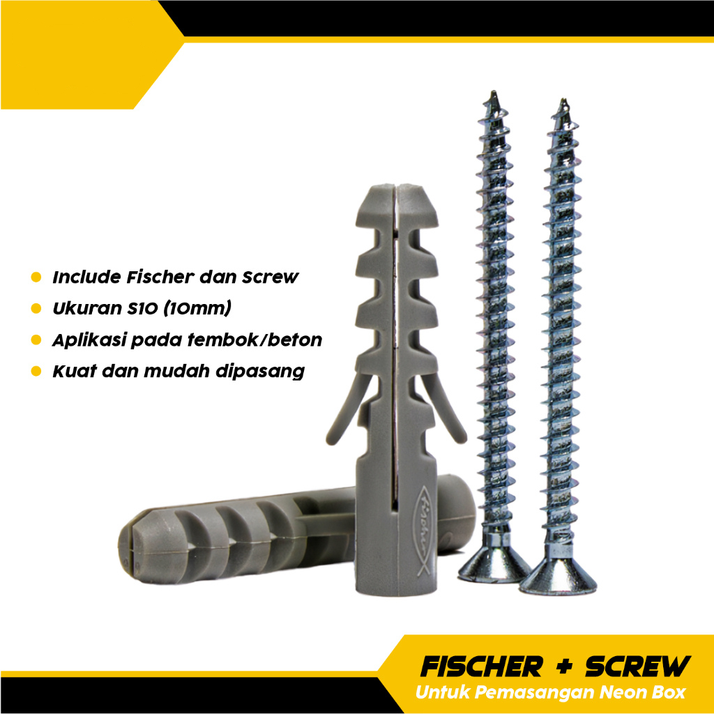 Jual Piser Sekrup Untuk Pasang Neon Box Pisher Screw | Shopee Indonesia