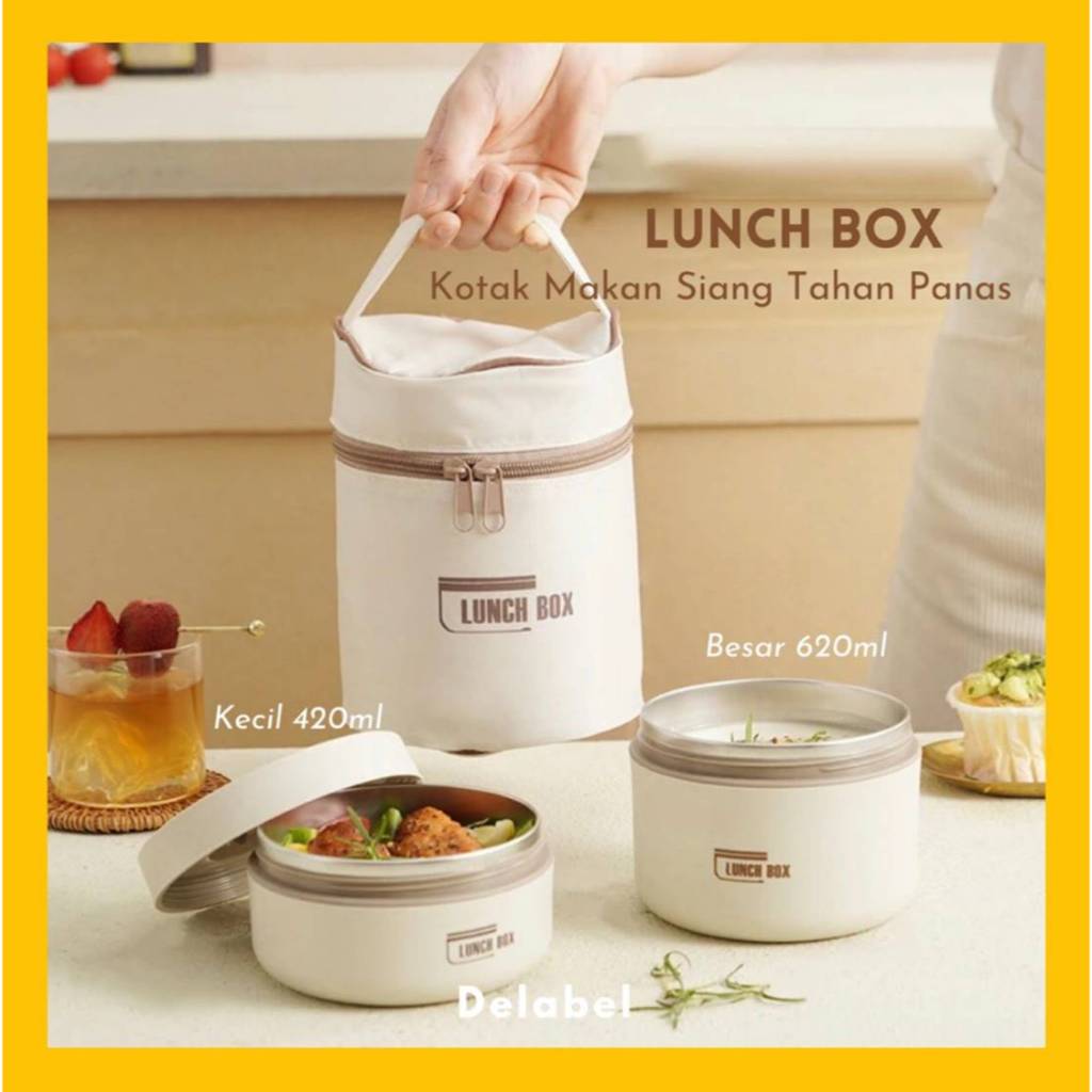 Jual Lunch Box 304 Stainless/ Kotak Makan Siang Bento Portabel Tahan ...