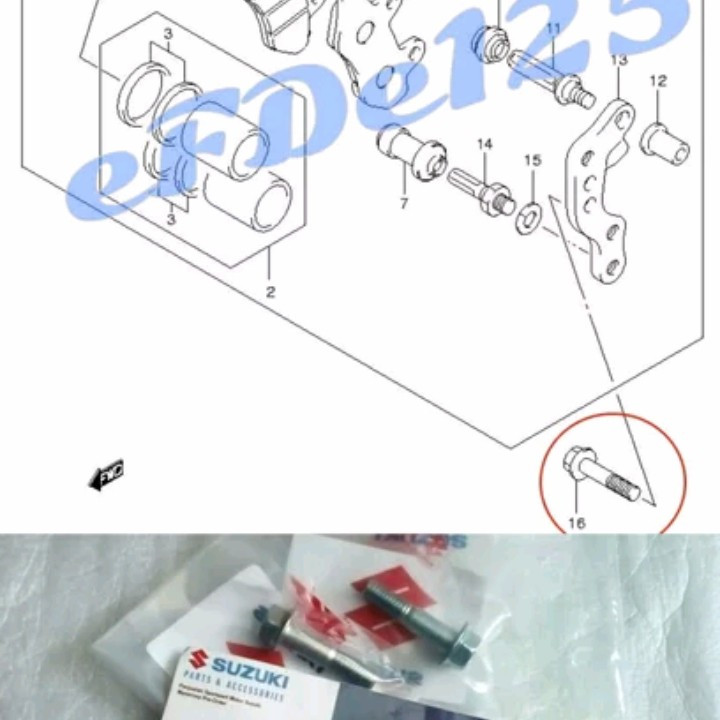 Jual Baut Baud Kaliper Rem Shogun Arashi Satria Smash Satria | Shopee Indonesia