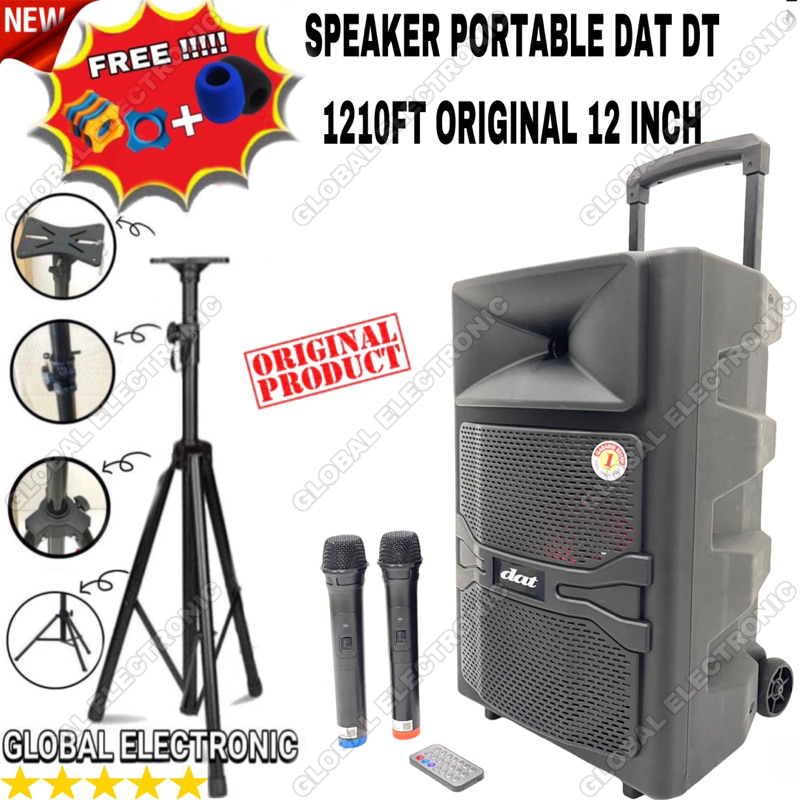 Jual Speaker Portable Wireless DAT DT 1210 FT Original Bluetooth 12 ...