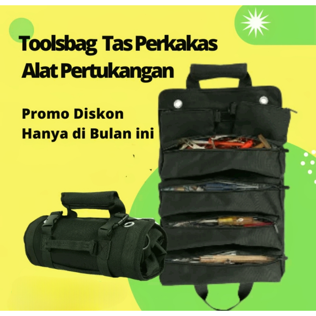 Jual Toolsbag tas perkakas alat pertukangan Penyimpanan organizer tools ...