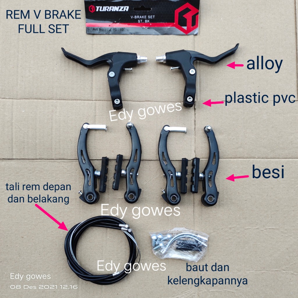 Jual Rem V brake fullset rem V brake 1 set sepeda lipat sepeda gunung ...
