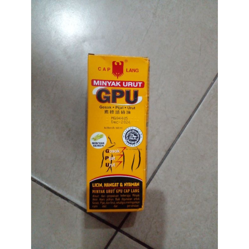 Jual minyak GPU 60ml | Shopee Indonesia