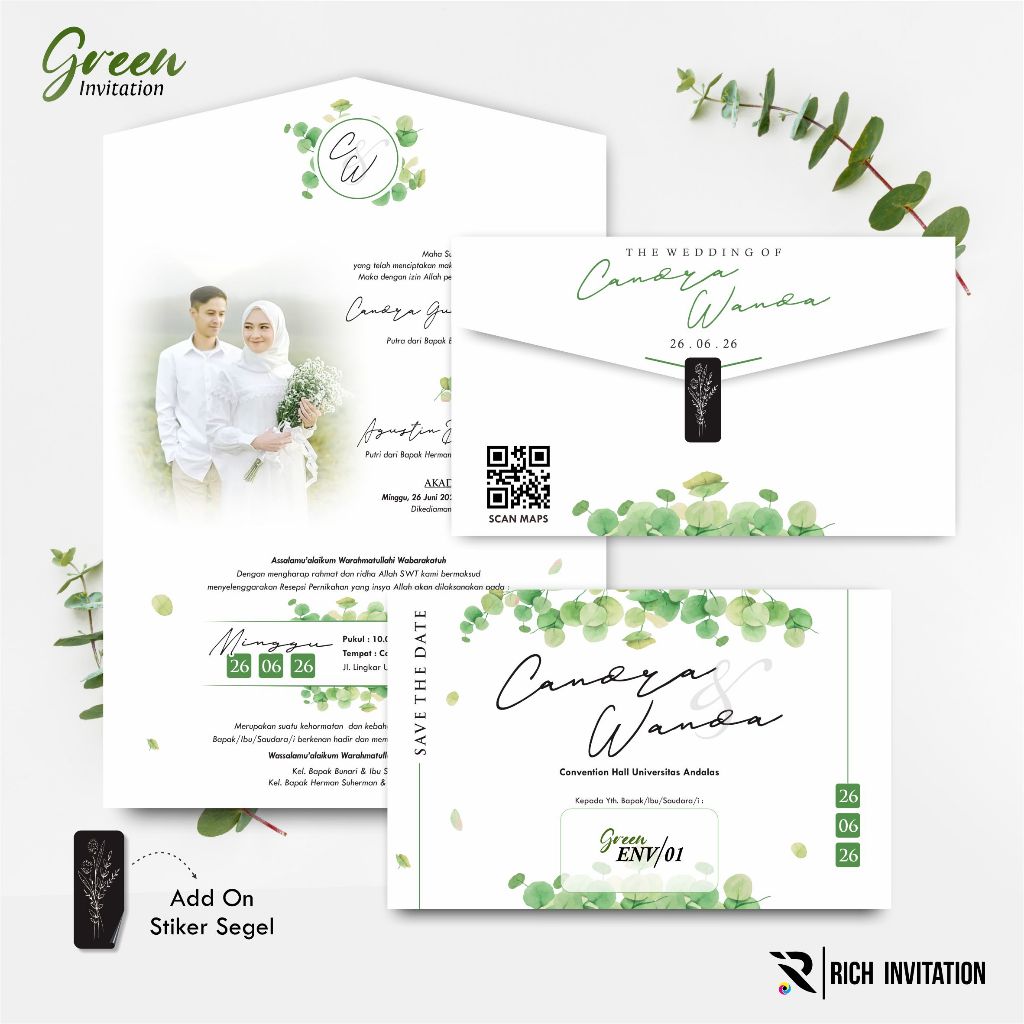 Jual UNDANGAN PERNIKAHAN GREEN ENVELOPE - UNDANGAN SEMI AMPLOP | Shopee ...