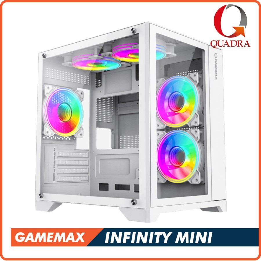 Jual Casing GameMax Infinity Mini M-ATX WHITE Tempered Glass | Shopee ...