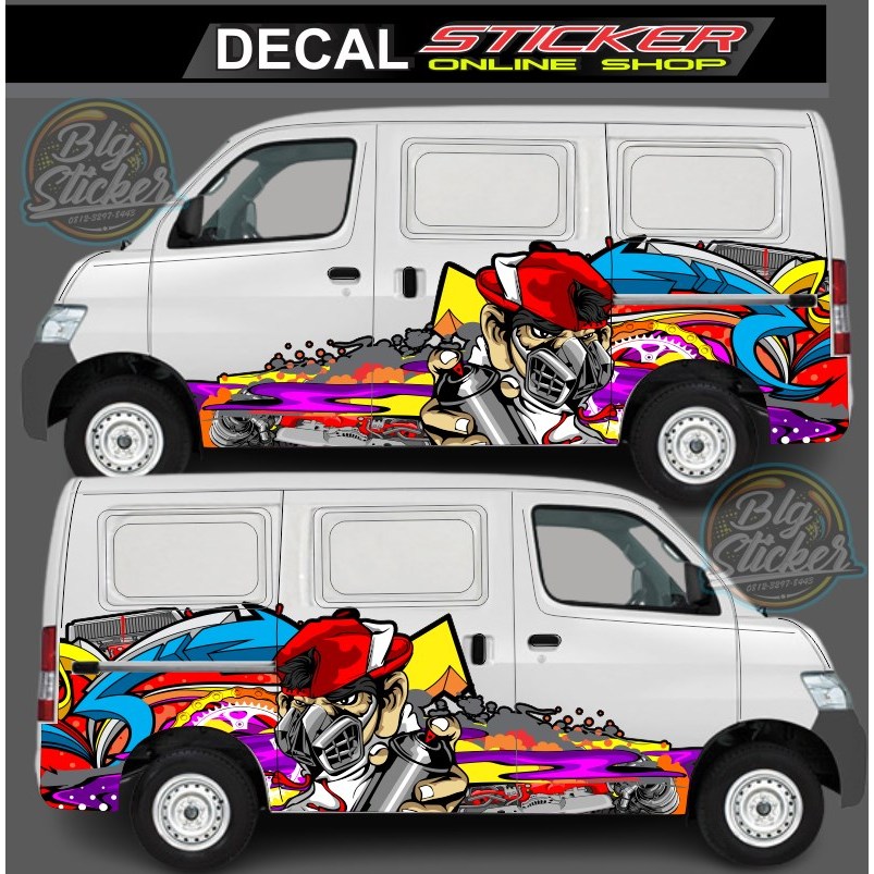Jual STIKER PINTU SAMPING GRANMAX VAN MINIBUS DECAL PRINT KARAKTER ...